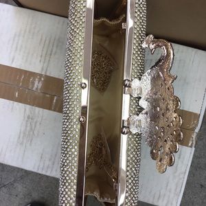 Bags | Beautiful Gold Clutch With Chain | Poshmark